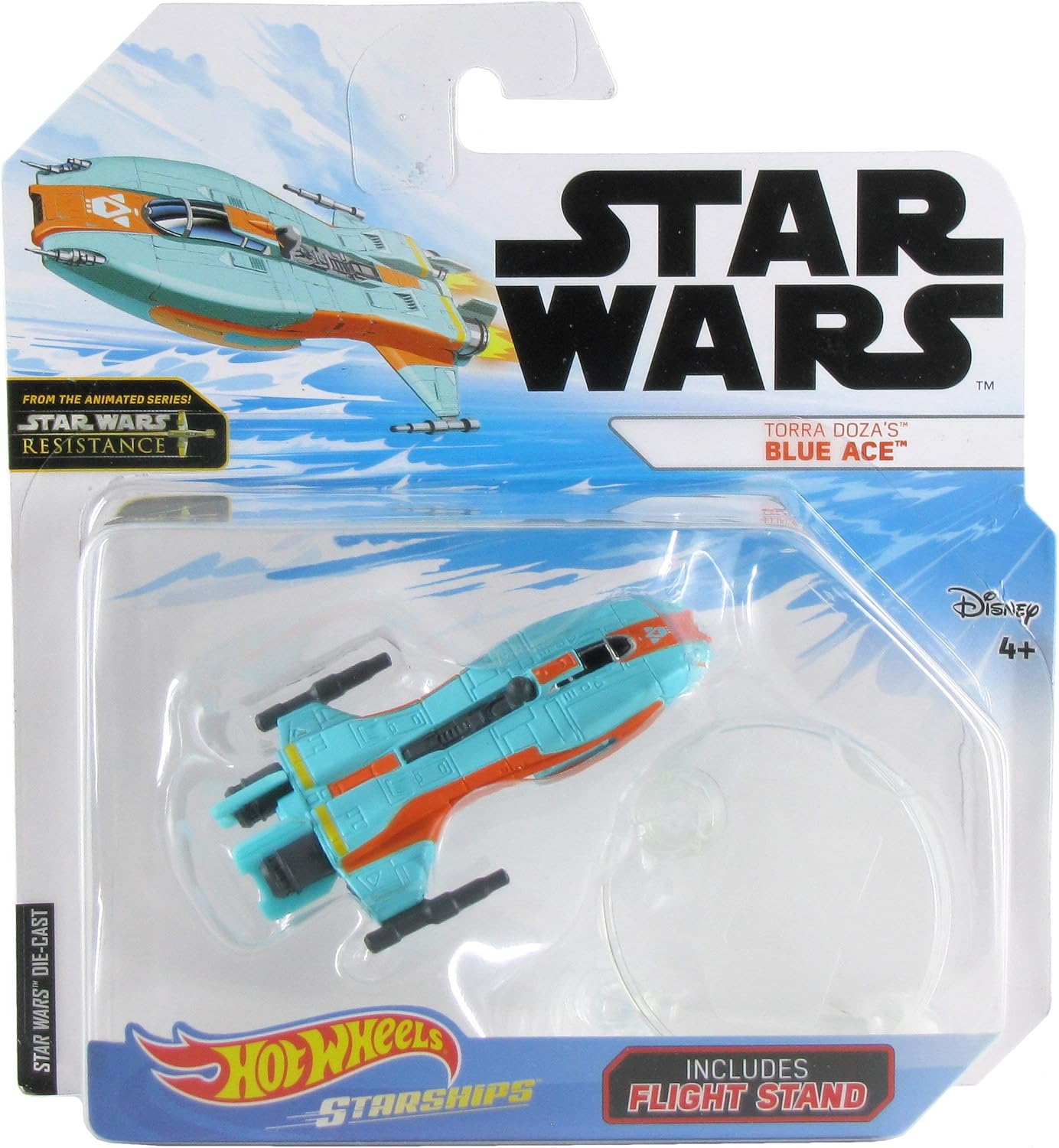 Hot Wheels Star Wars Starships Resistance Torra Doza's Blue Ace: Amazon ...