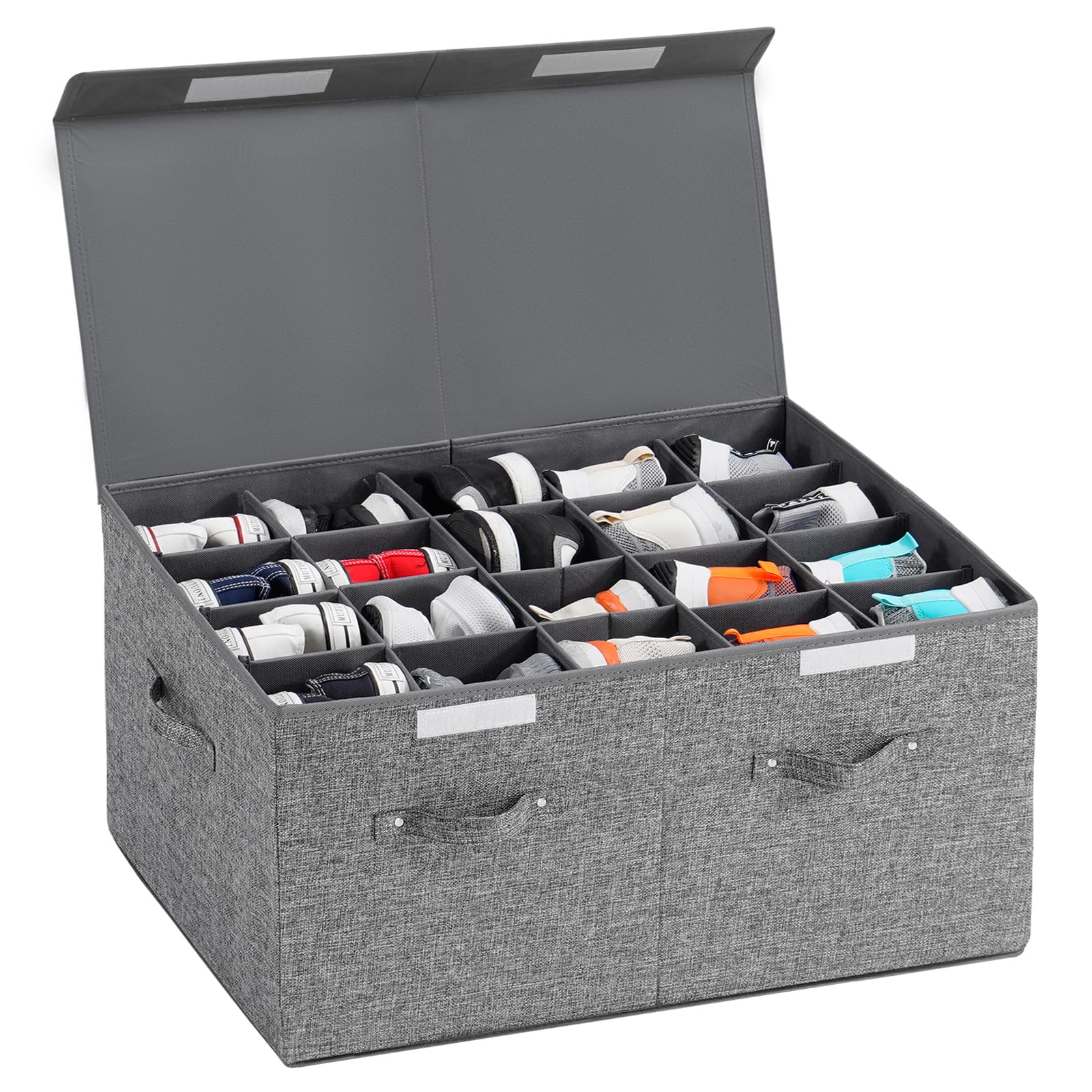 Shoe Storage Box Fits 20 Pairs, Large Shoe Storage Organizer Bins ...