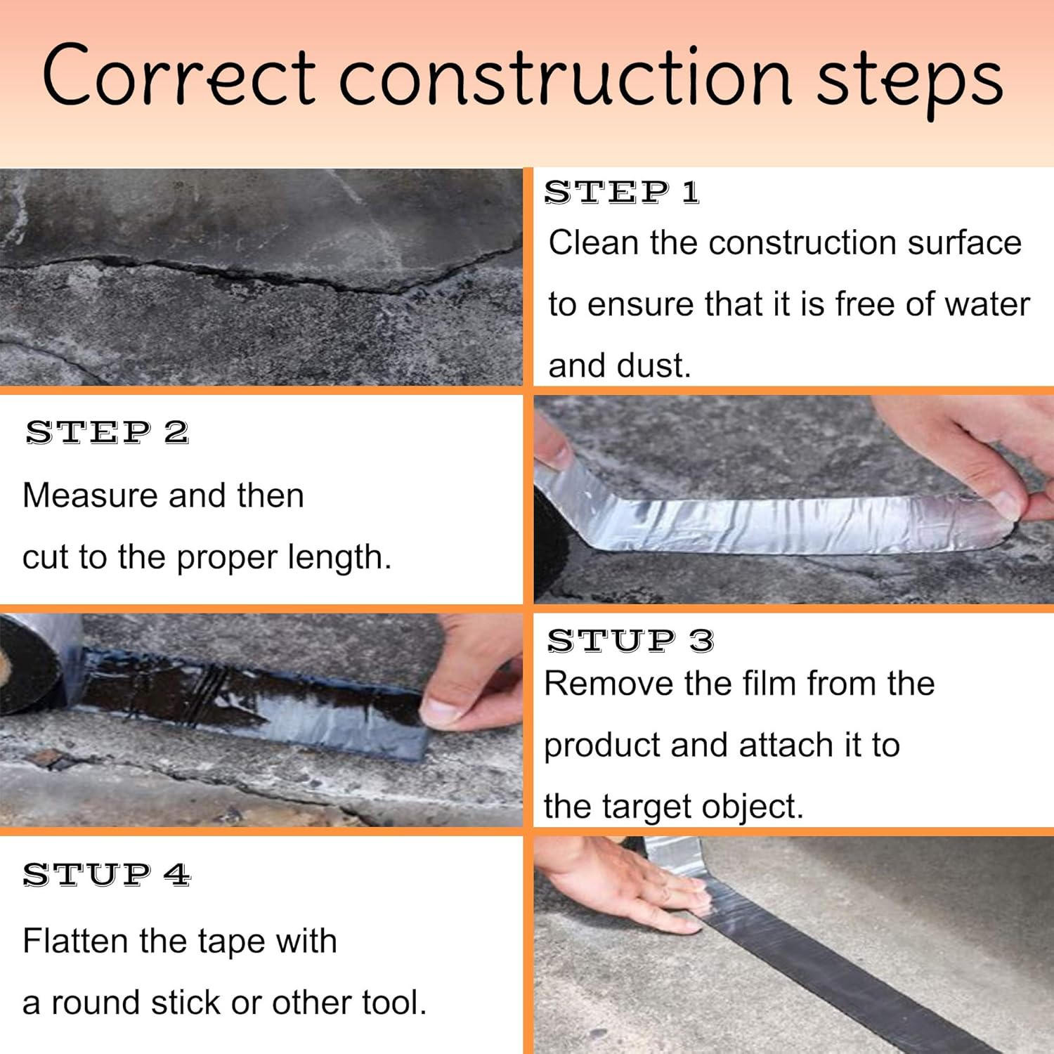 DOREEM Waterproof Roof Repair Tape, 50mm x 5M Aluminum Coating Foil ...