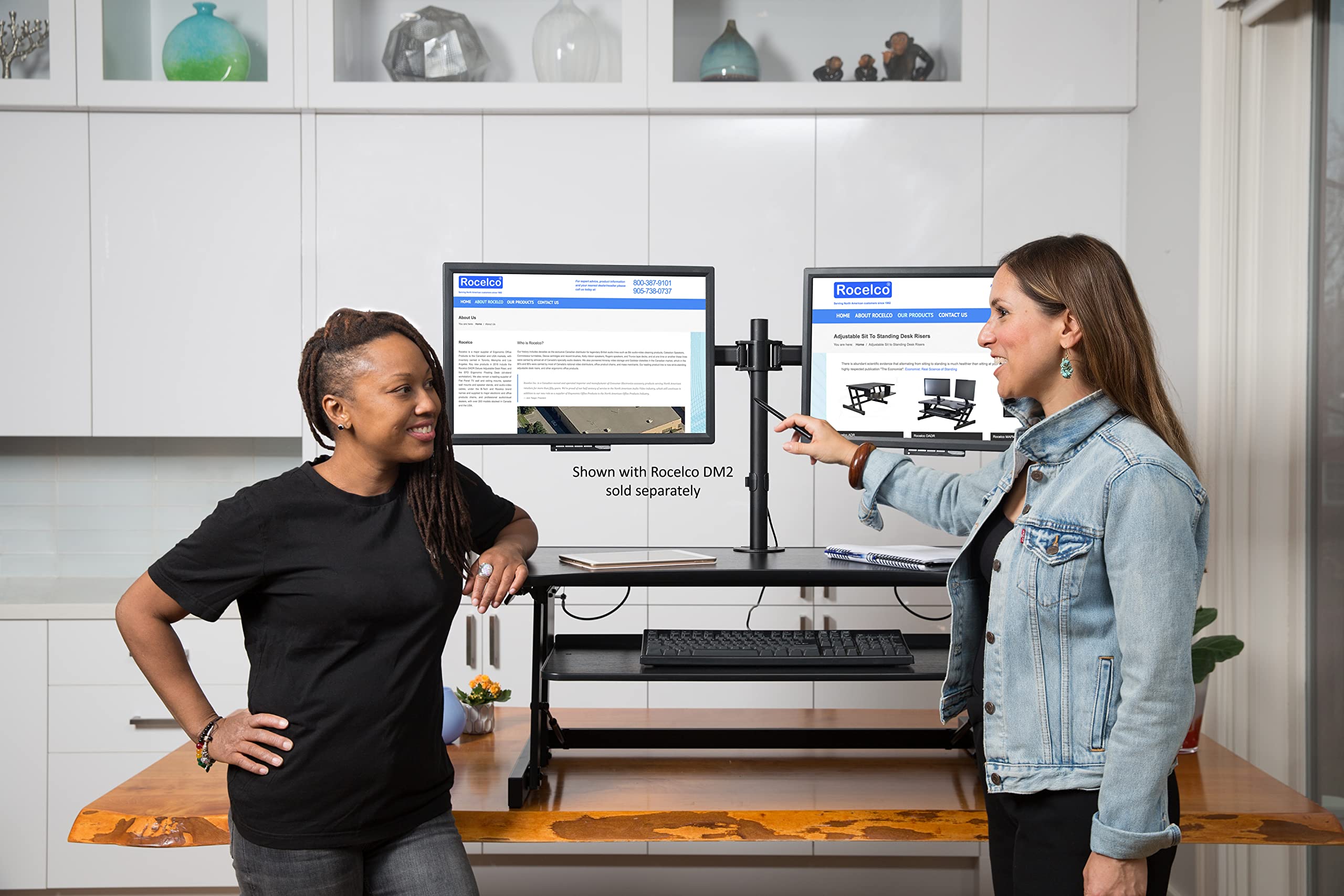 Mua Rocelco 37.5" Deluxe Height Adjustable Standing Desk Converter ...