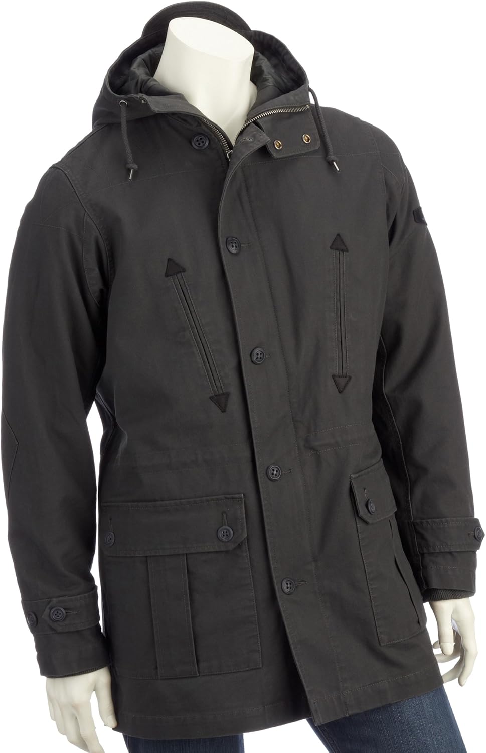 Replay Mens Coat Dark Grey Large: Amazon.co.uk: Clothing