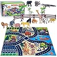 Amazon.com: JoyKip Safari Animals Figures Toys with Activity Play Mat ...