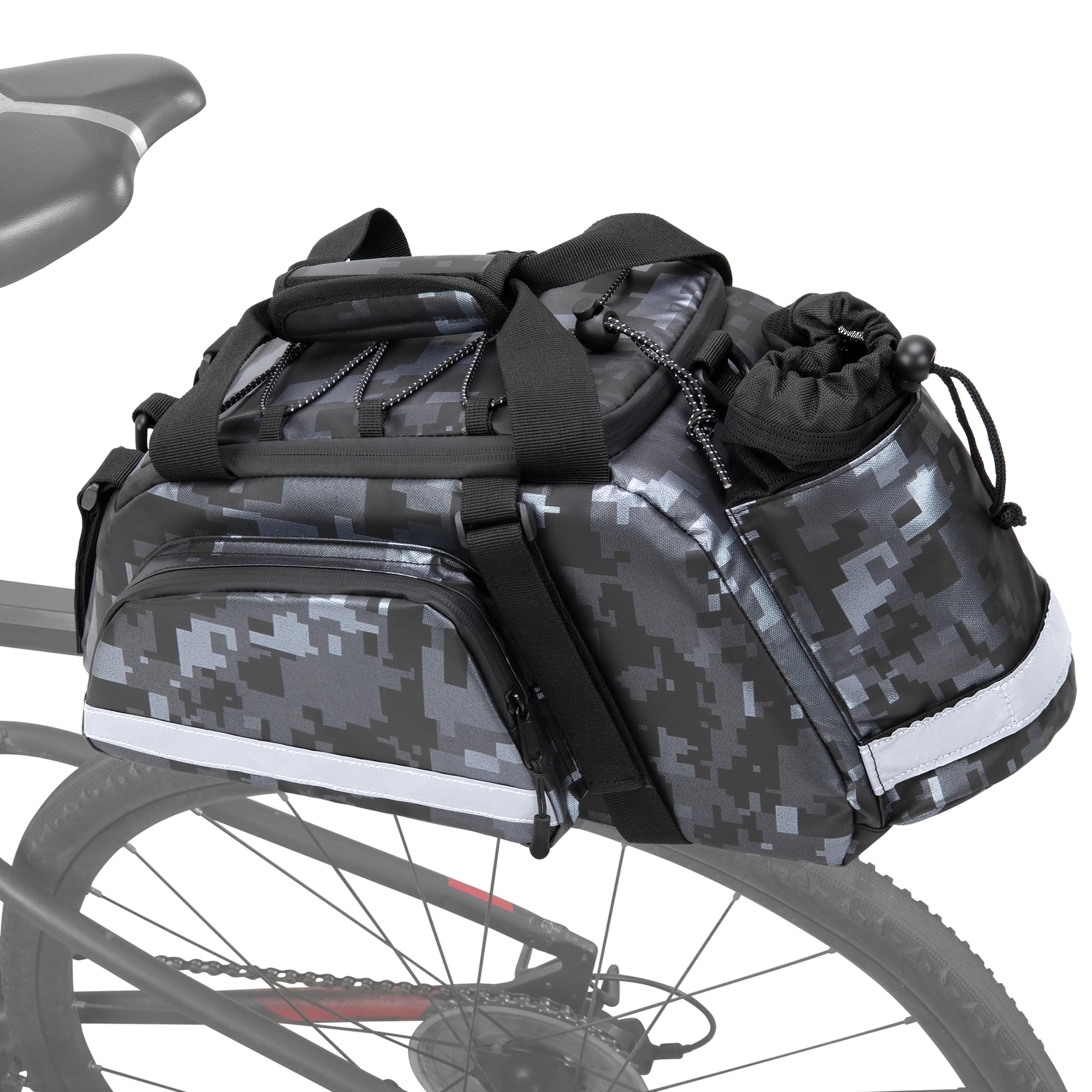 GRAOSO 12L Bike Rear Rack Trunk Bag, Ebike Cooler Storage Shoulder Bag ...