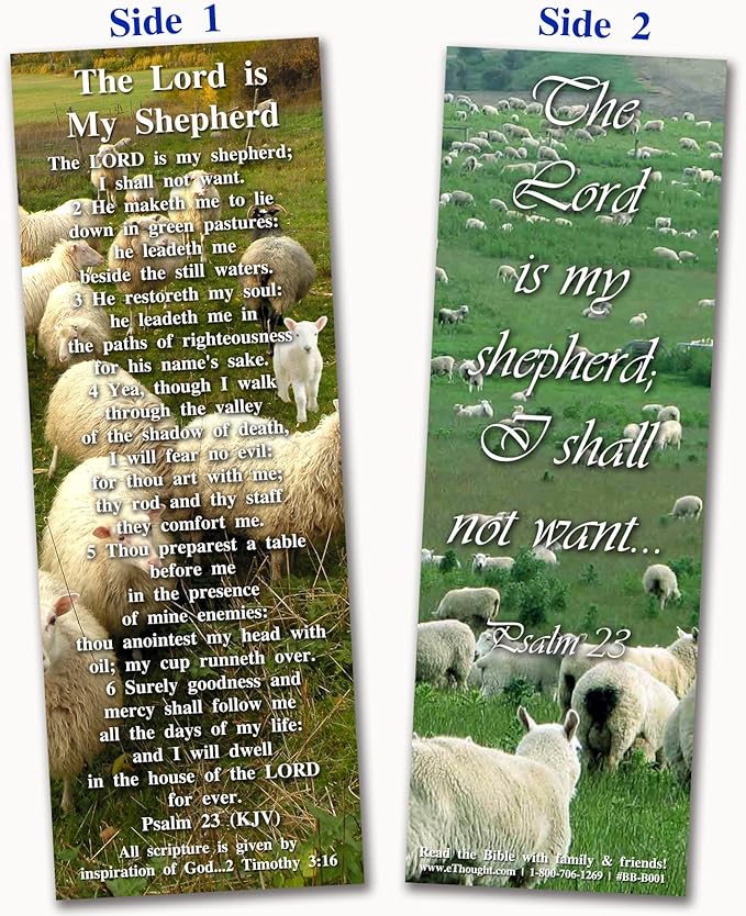 Amazon.com : Psalm 23 Bookmark - Package of 25 - The Lord Is My ...