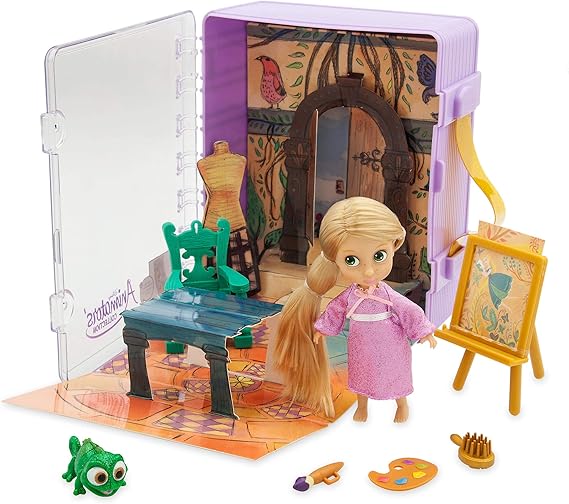 Disney Official Store Rapunzel Mini Micro Animators Doll 6 Piece Toy ...