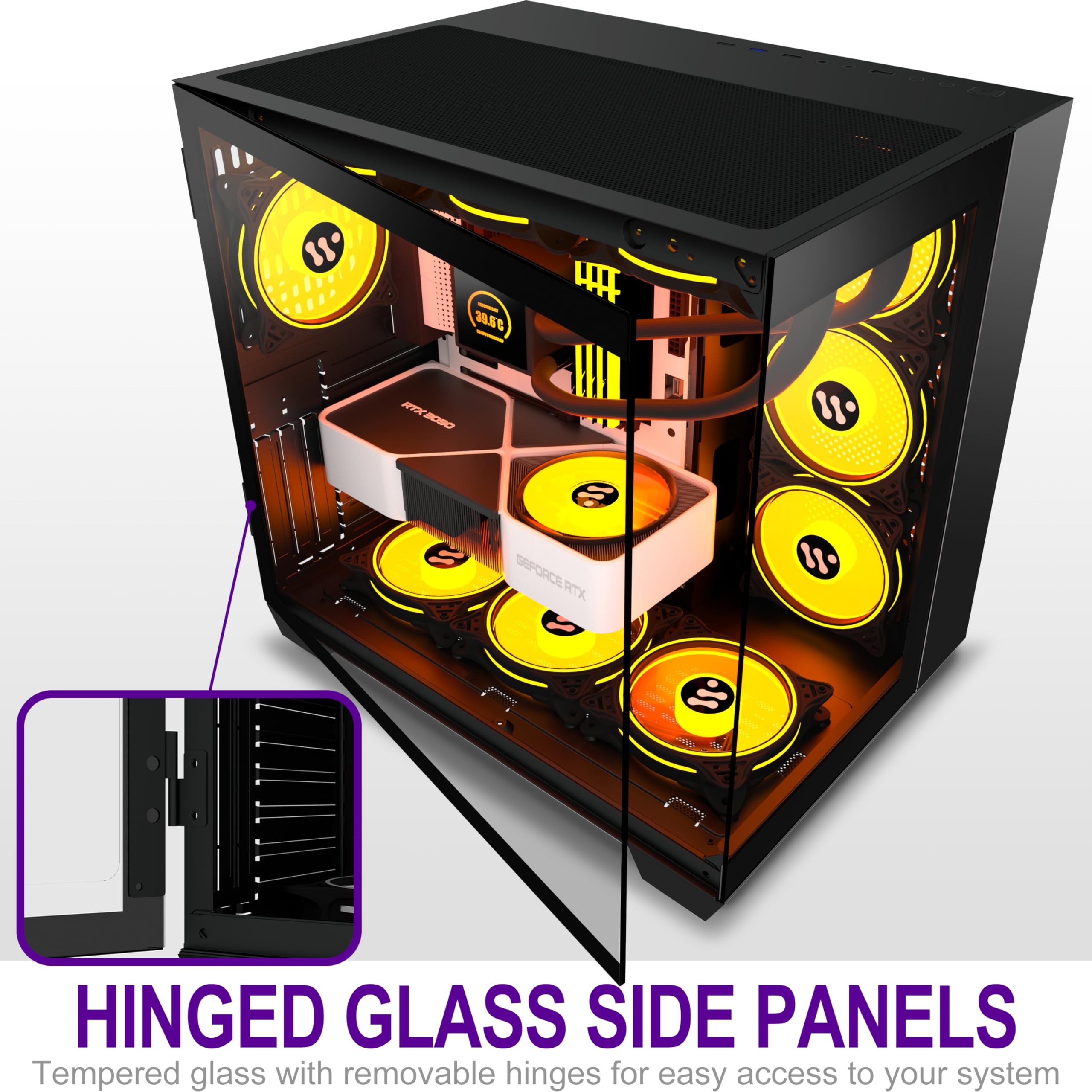 Mua AMANSON PC CASE ATX Gaming PC Cases ，Mid-Tower USB 3.0 with Double ...