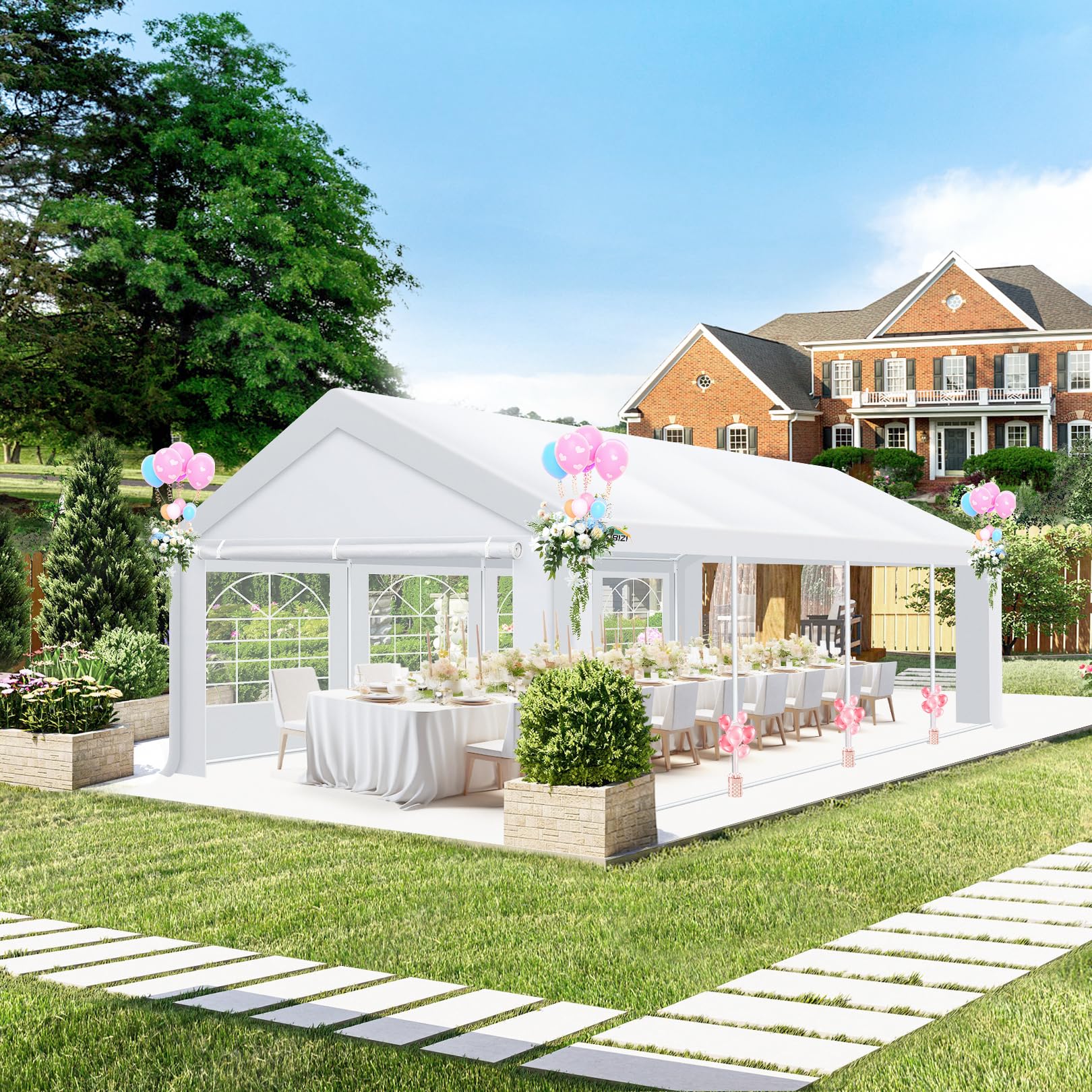 COBIZI 13x26 Party Tent Heavy Duty, 13x26 Tent with Removable Sidewalls ...