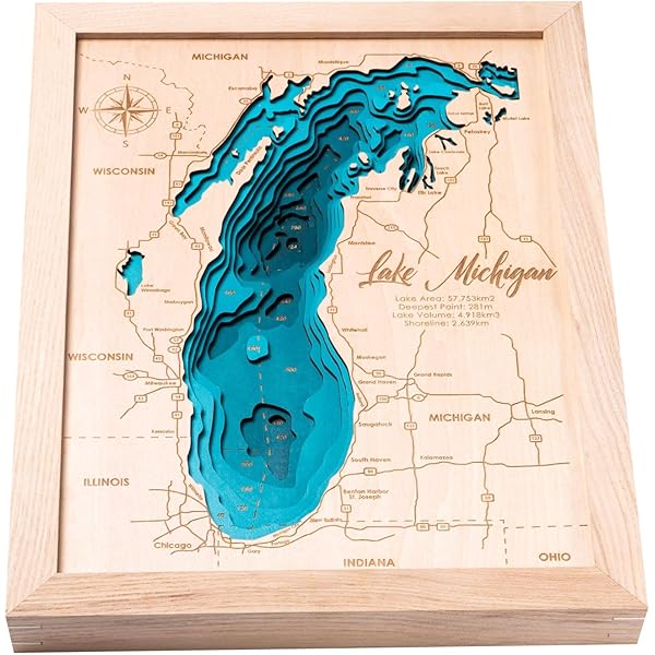 Lake Michigan Bottom Map