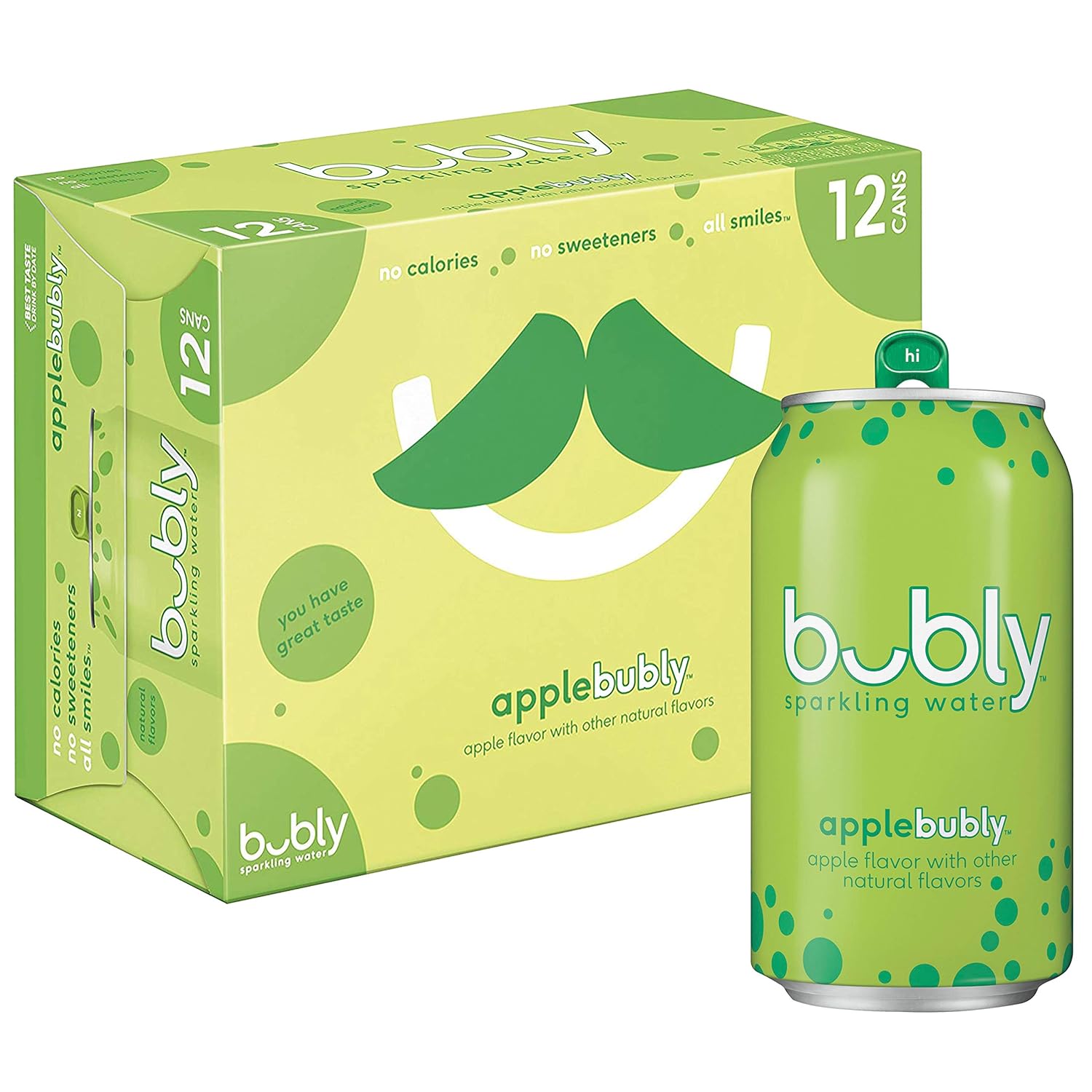 bubly Sparkling Water, Apple, 12 fl oz. cans (12 Pack): Amazon.com ...
