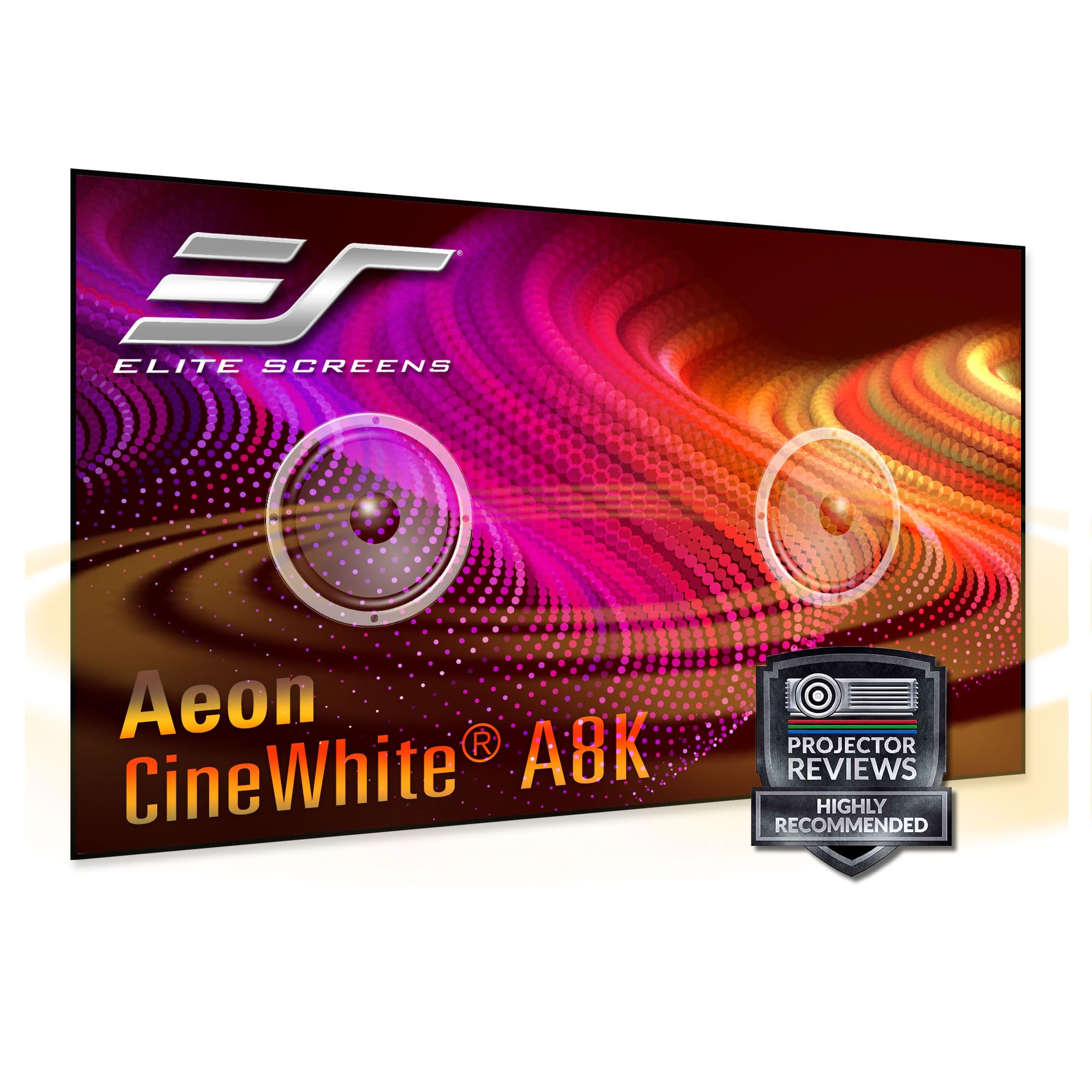 Elite Screens Aeon CineWhite A8K, 123" Diag, 16:9 Aspect Ratio, ISF ...