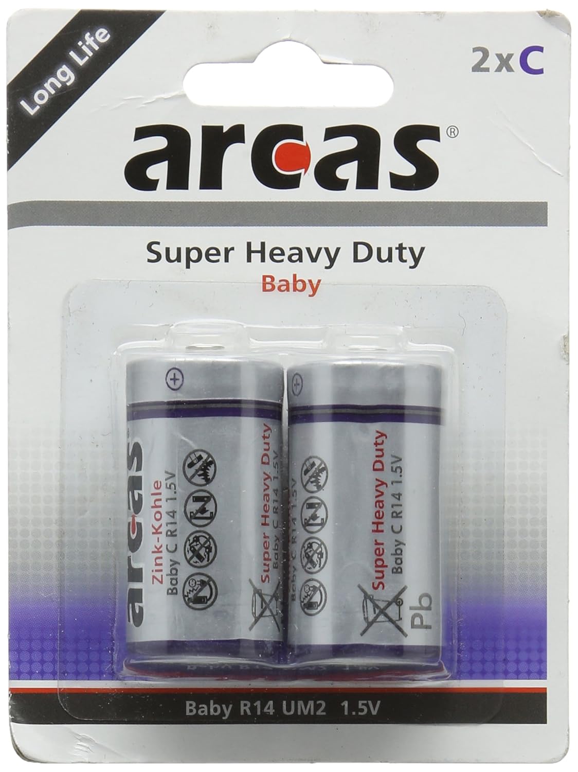 Arcas 107 00214 R14 C Baby 1.5 V Battery - Multicolour: Amazon.co.uk ...