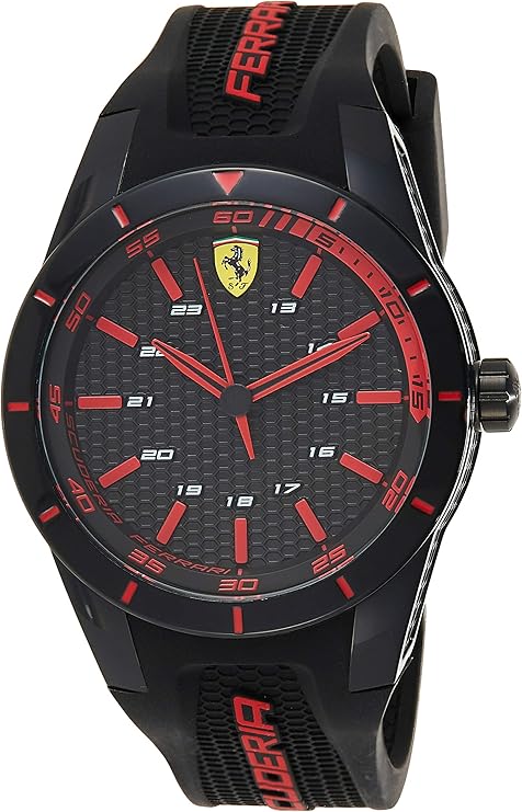 Scuderia Ferrari Mens Quartz Watch, Analogue Classic Display and ...