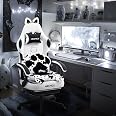 Amazon.com: Gaming Chair Cute with Cat Ears Paw Lumbar and Cushion ...