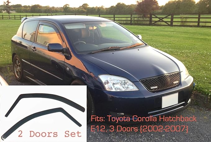 AC WOW 2x Wind Deflectors Compatible with TOYOTA Corolla E12 Hatchback ...