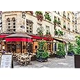 Amazon.com : BELECO 7x5ft Fabric Paris Street Cafe Backdrop for ...