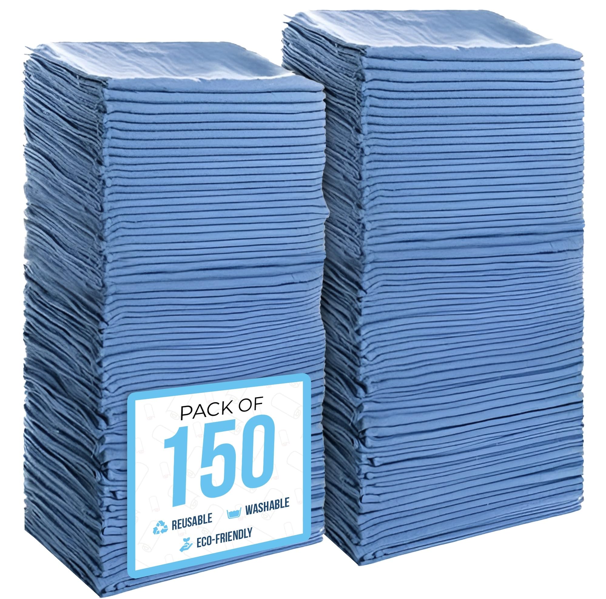 Simpli-Magic 79186 Shop Towels 14"x12", Pack of 150, Blue for sale ...