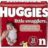 Amazon.com: Baby Diapers Size Newborn (up to 10 lbs), 128ct, Huggies Little Snugglers ...