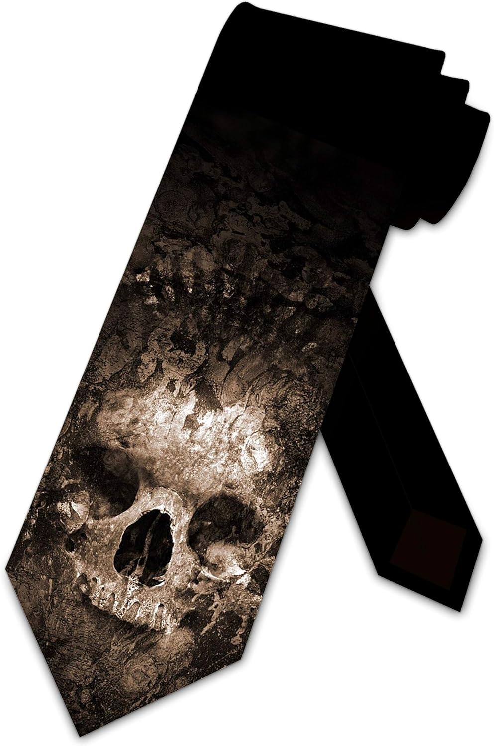 Amazon.com: Skull Ties Mens Halloween Fossil Skeleton Necktie by Three ...