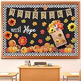 Amazon.com: Thanksgiving Latte Bulletin Board Set Fall Coffee Cup ...