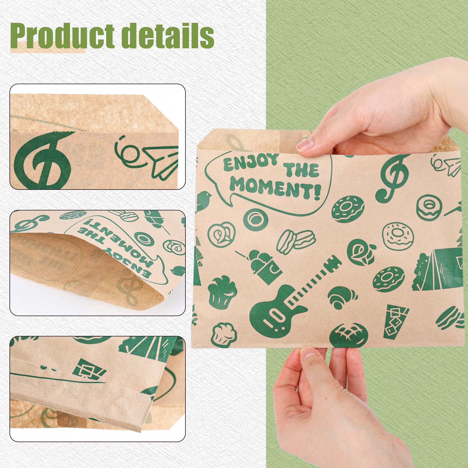 Mua Shindel 100PCS Paper Sandwich Bags, Paper Snack Bags Reused Paper ...