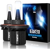Amazon.com: BEAMTECH H13 LED Headlight Bulbs, 8000LM 40W Fanless CSP ...