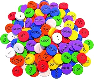 Amazon.com: Place Value Disks (140 Disks: 20 for each of 7 values ...