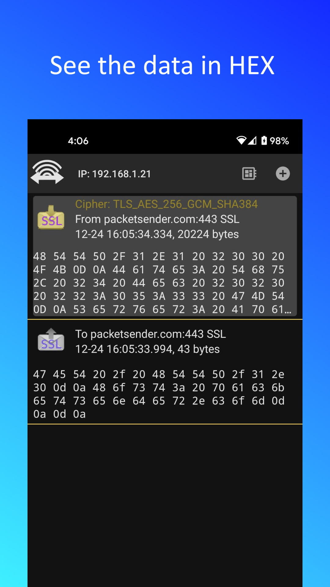 Packet Sender - TCP/UDP/SSL Network Test Utility:Amazon.com:Appstore ...