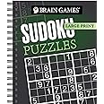 Brain Games - Large Print: Sudoku Puzzles (Dark Gray): Publications International Ltd., Brain ...