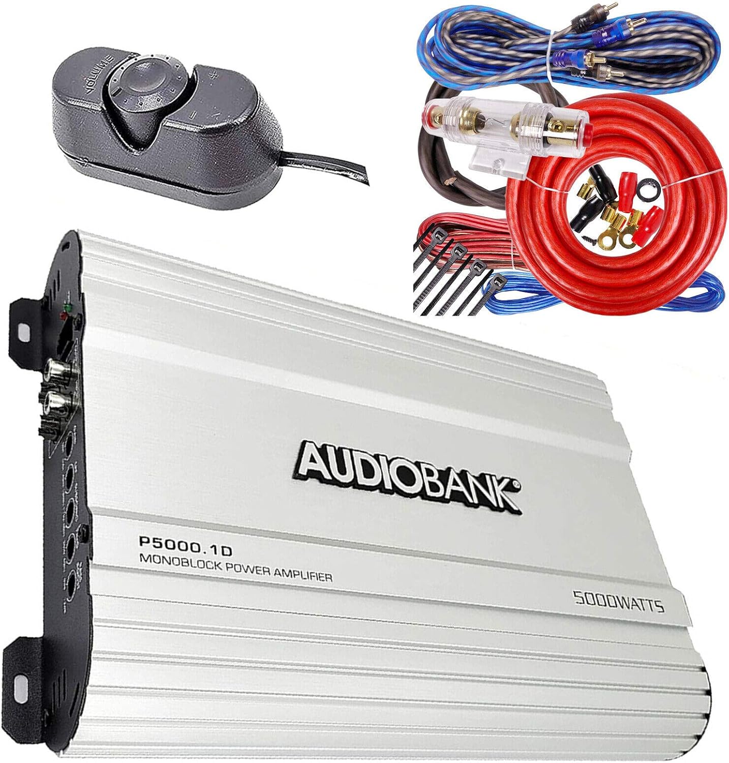 Amazon.com: Audiobank P5000.1D Monoblock 5000 Watt 2/4 Ohm Stable ...