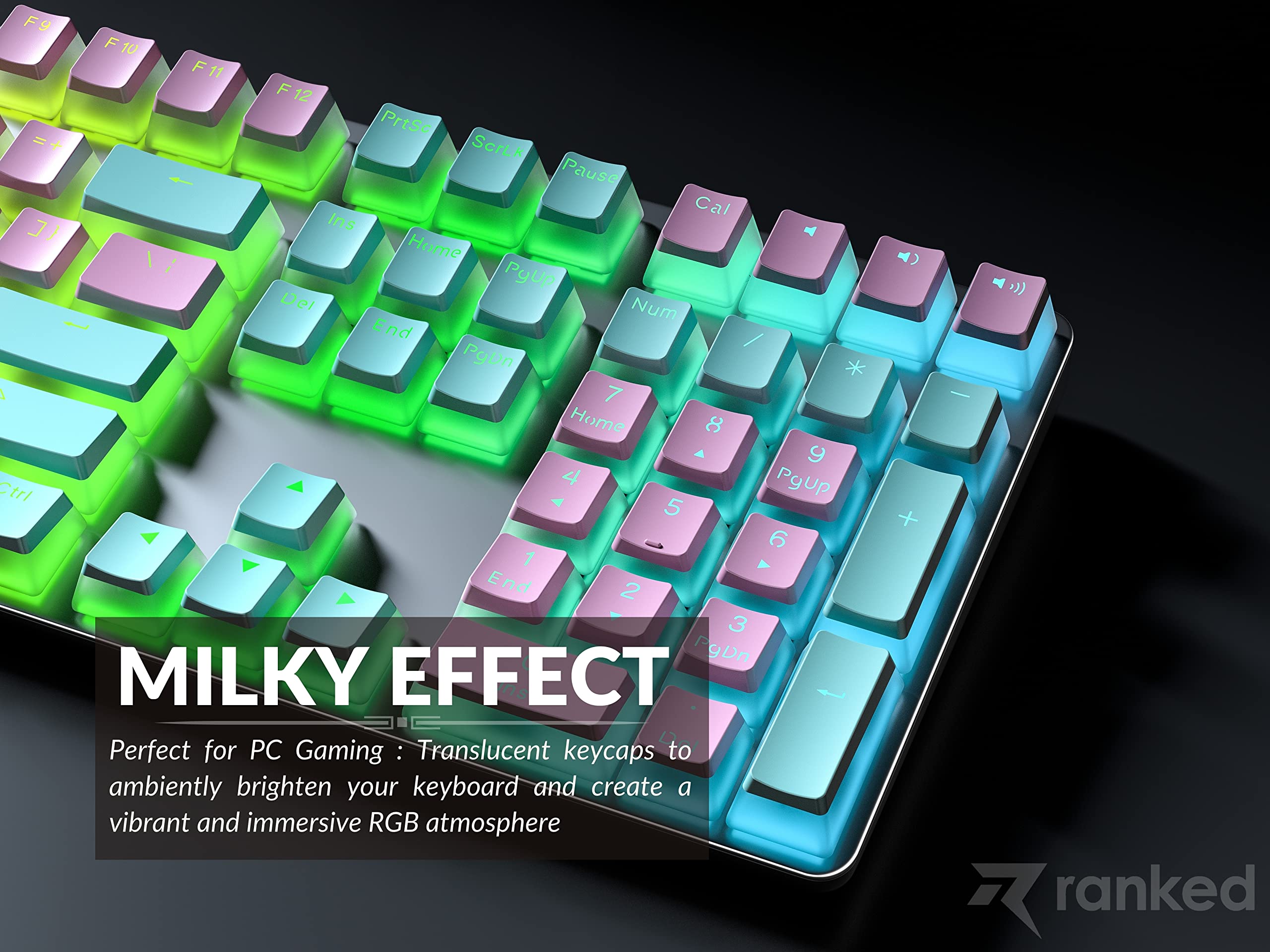 Mua Ranked Pudding PBT Keycaps | 112 Double Shot Translucent ANSI US ...