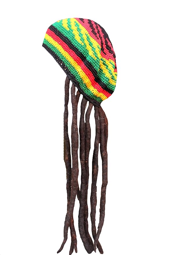 Rasta Bonnet avec Dreadlocks (Bob Marley, Rastafari, Jamaica) Regard de ...