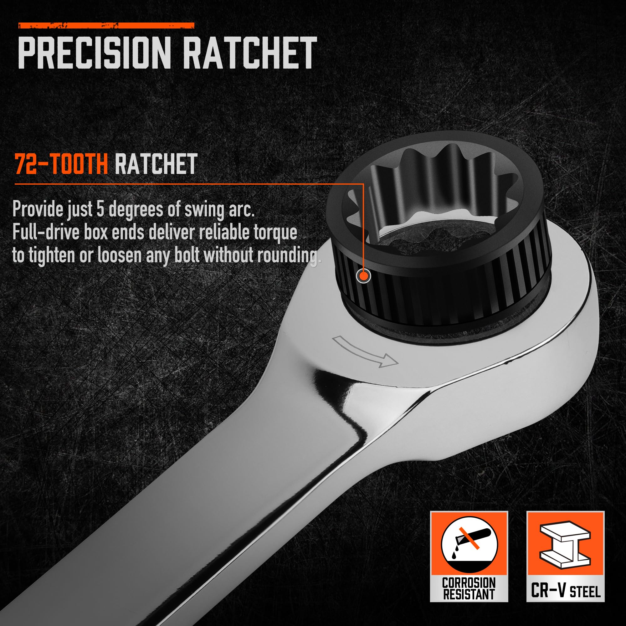 Mua HORUSDY 9-Piece Extra Long Ratcheting Wrench Set with Tool Bag ...