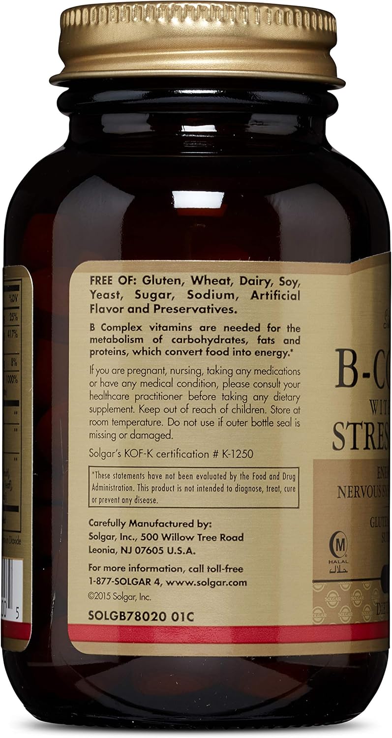 Solgar - B-Complex with Vitamin C, 100 Stress Formula Tablets - 100 ...