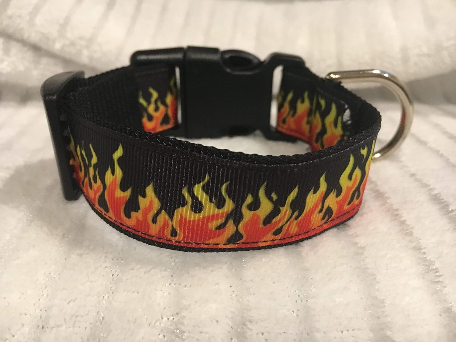 Amazon.com: Flame Dog Collar, Hot Dog Collar, Custom Dog Collar ...