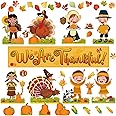 Amazon.com: 64 Pieces Thanksgiving Fall Autumn Classroom Bulletin Board ...