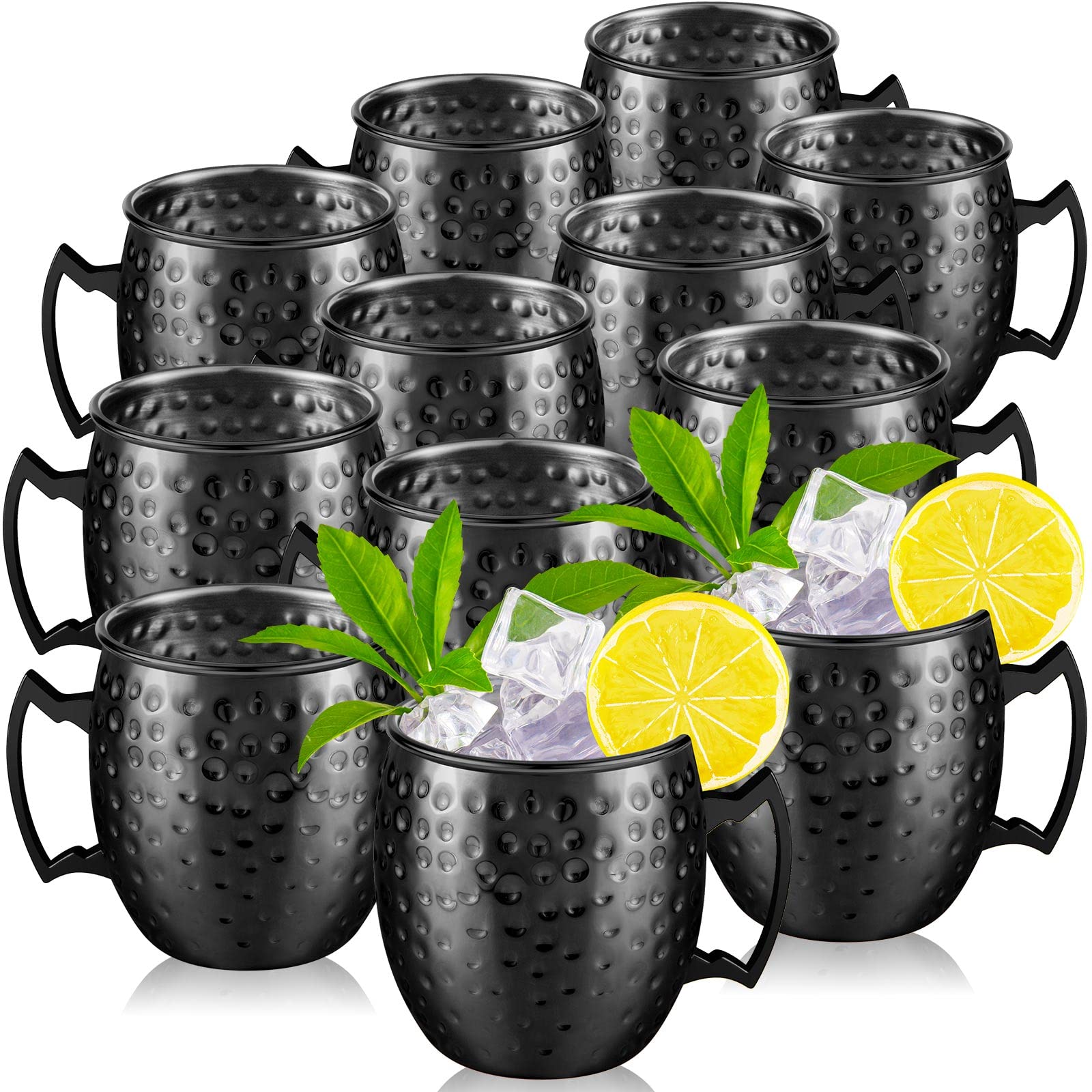 Tessco Set of 12 Moscow Mule Mugs Copper Mugs Moscow Mule Cups 19 oz ...