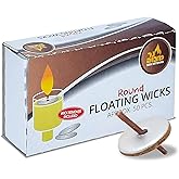 Amazon.com: Round Floating Wicks - 100 Count (Approx.), Cotton Wicks ...