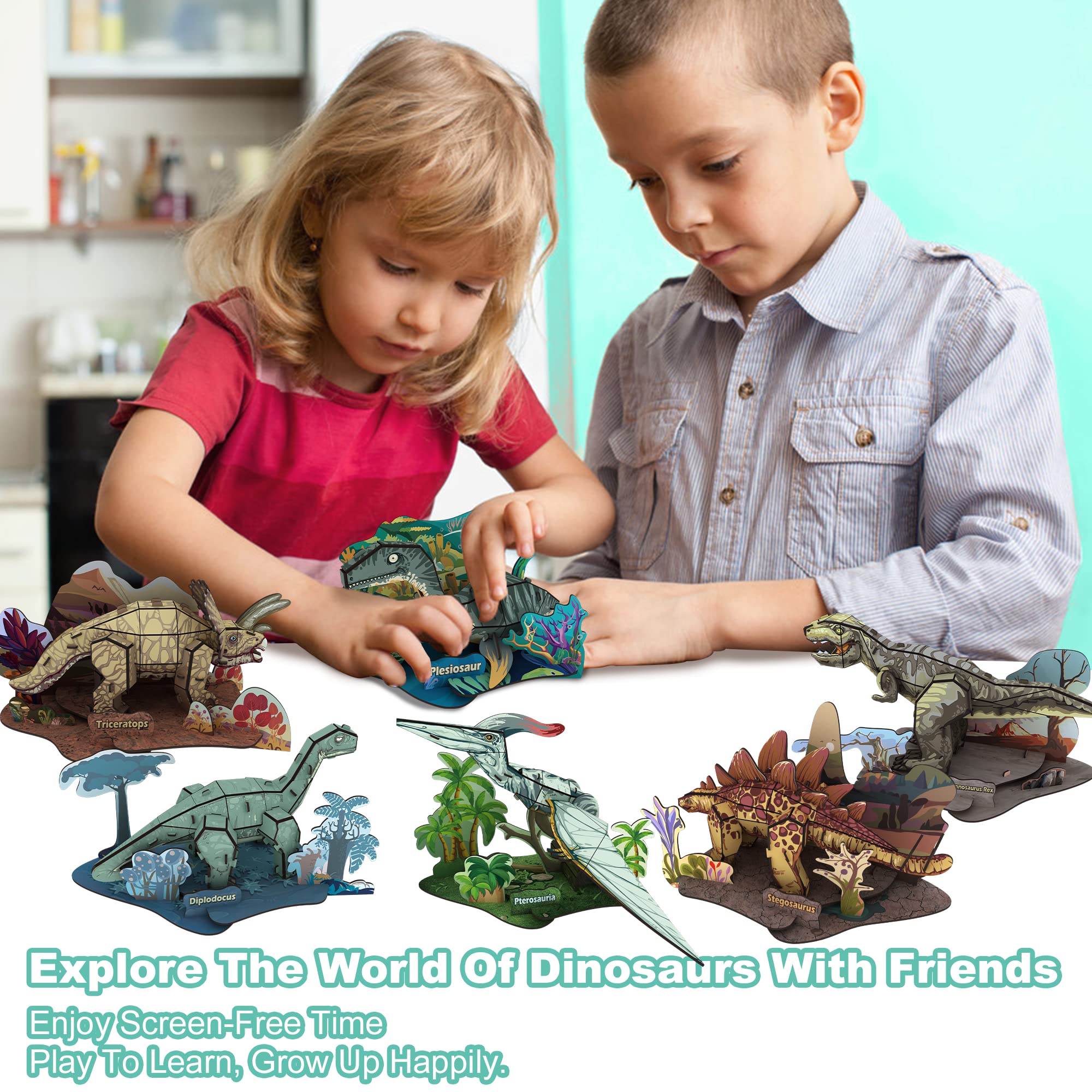 Mua 3D Dinosaur Puzzles Set, 6 Pack Stegosaurus, Tyrannosaurus Rex ...