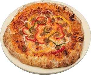 Amazon.com: Pizza Stone for Oven, Grill, BBQ - Round 5/8 Inch Extra ...