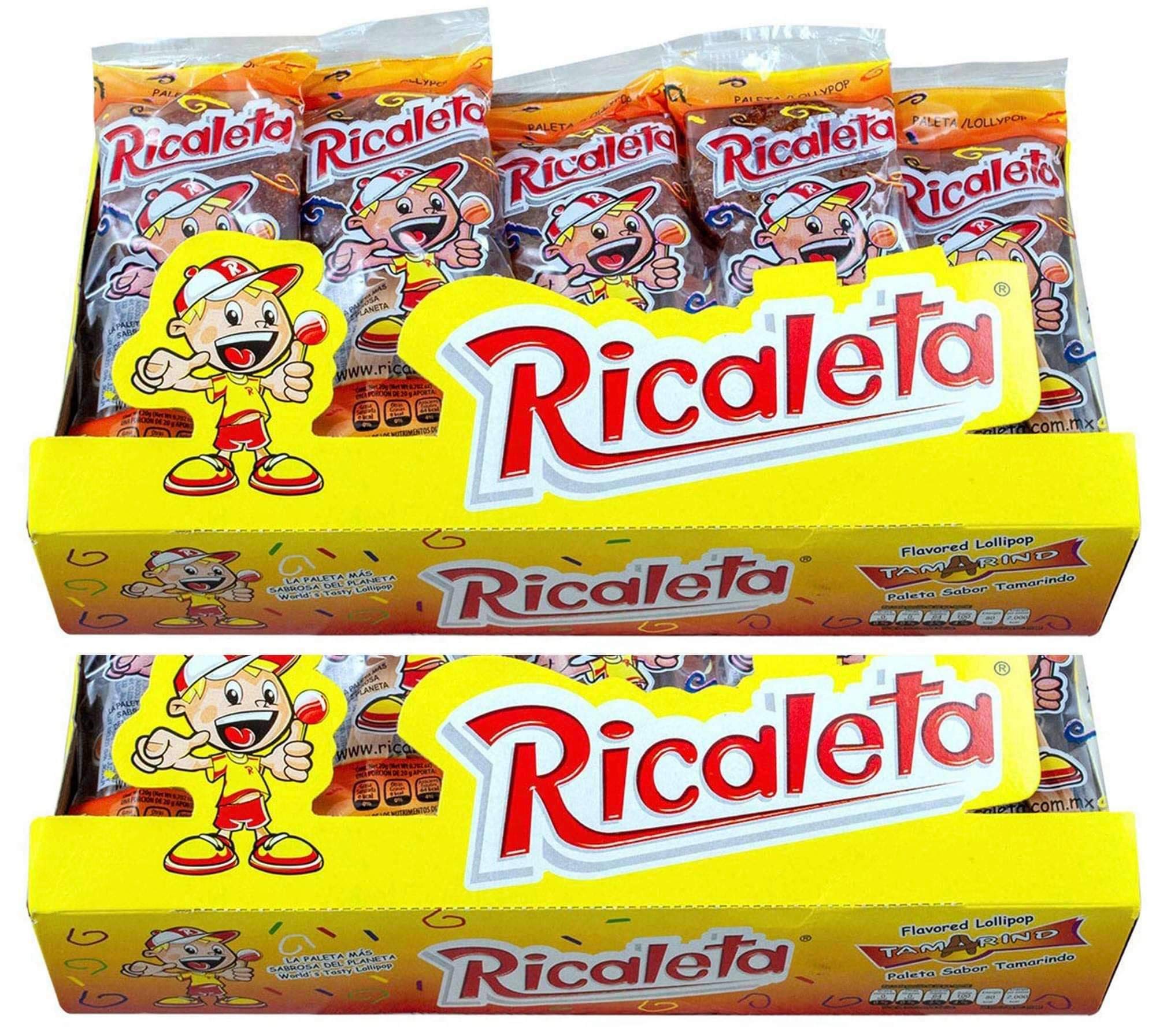 Ricaletas Paletas - Ricaleta Mexican Candy Box Tamarindo Flavored ...