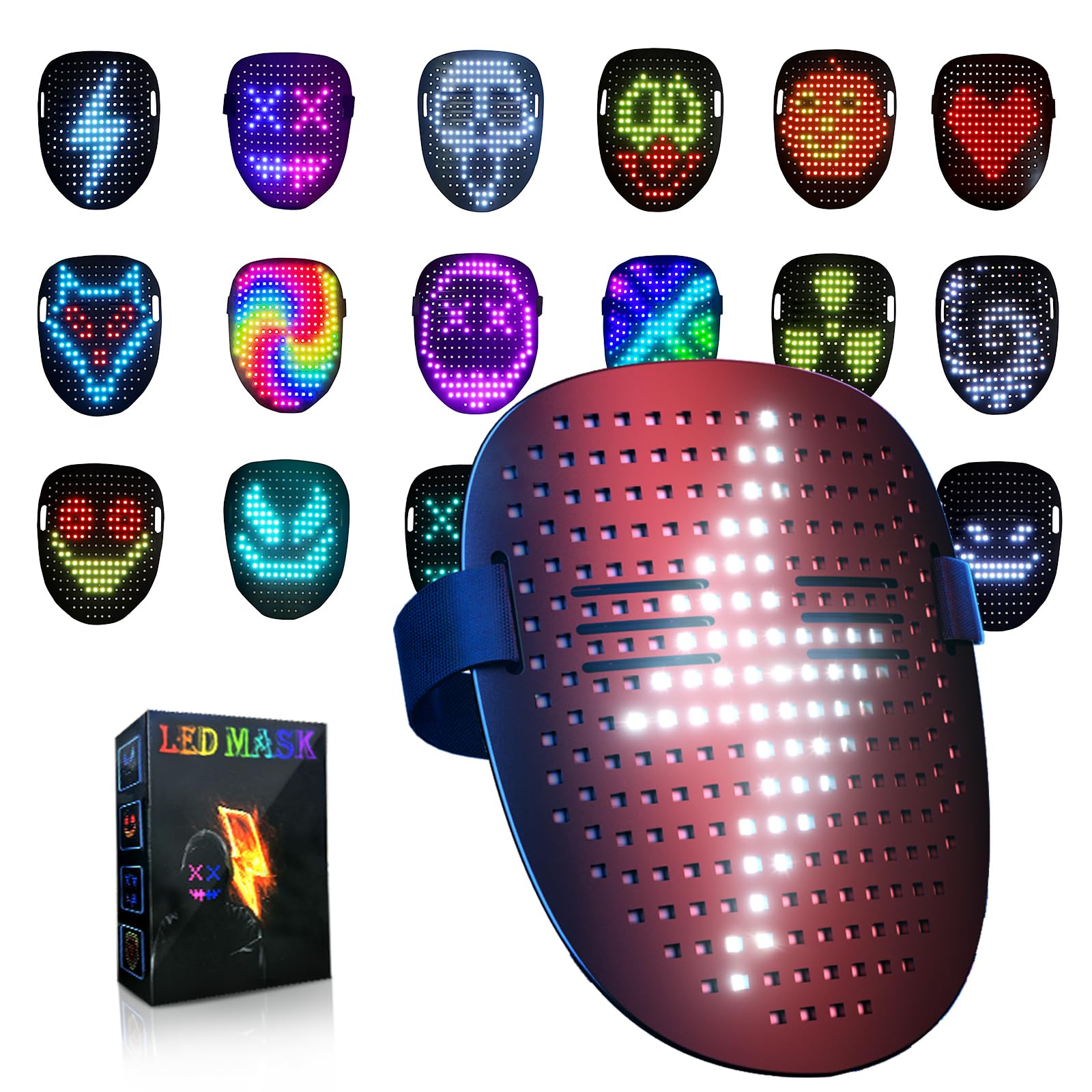 QAQ LED Mask Light Up Mask with Gesture Sensing, Cool Stuff Toys Gifts ...