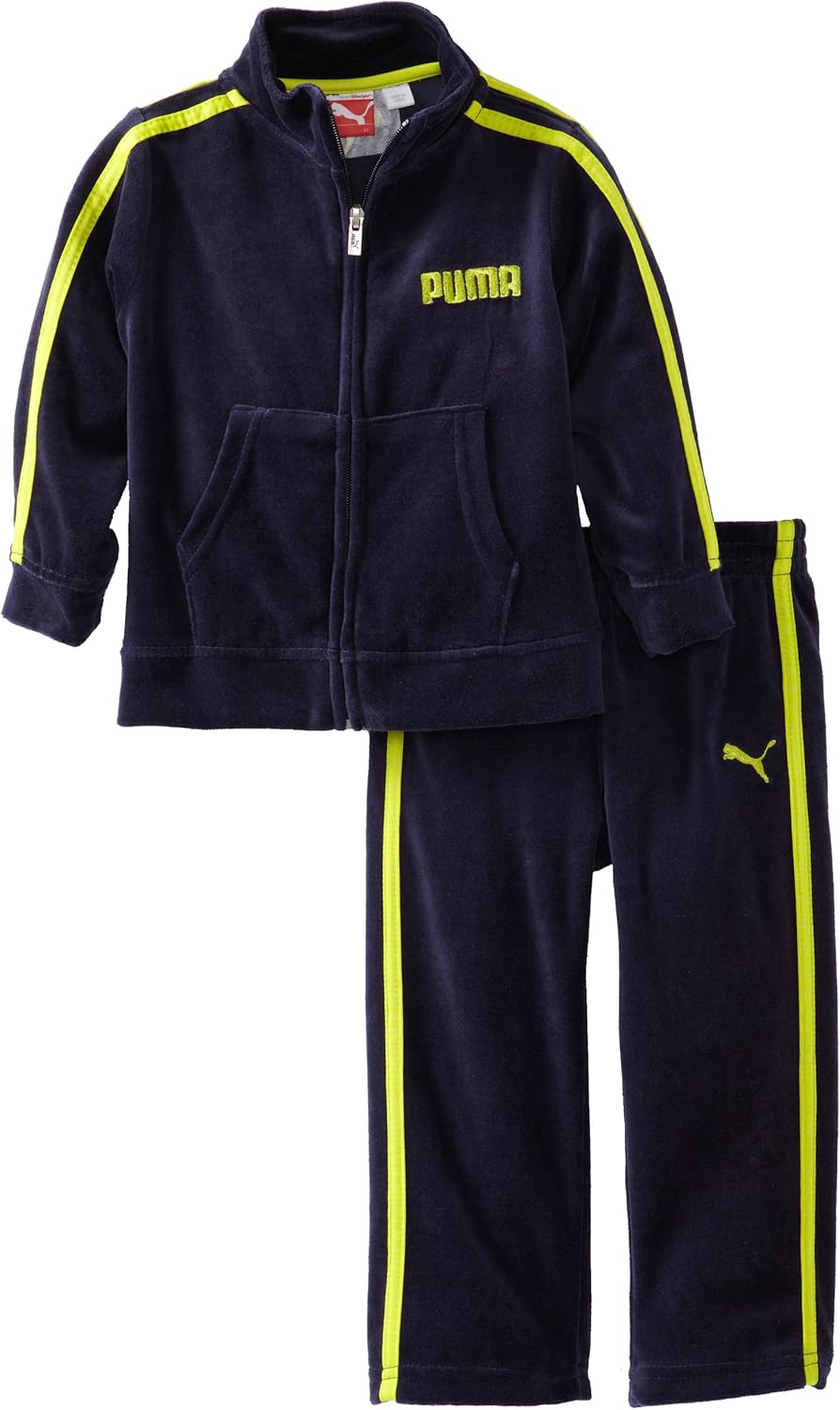 Amazon.com: PUMA Little Boys' Little Taped Velour Set, Peacoat, 6 ...