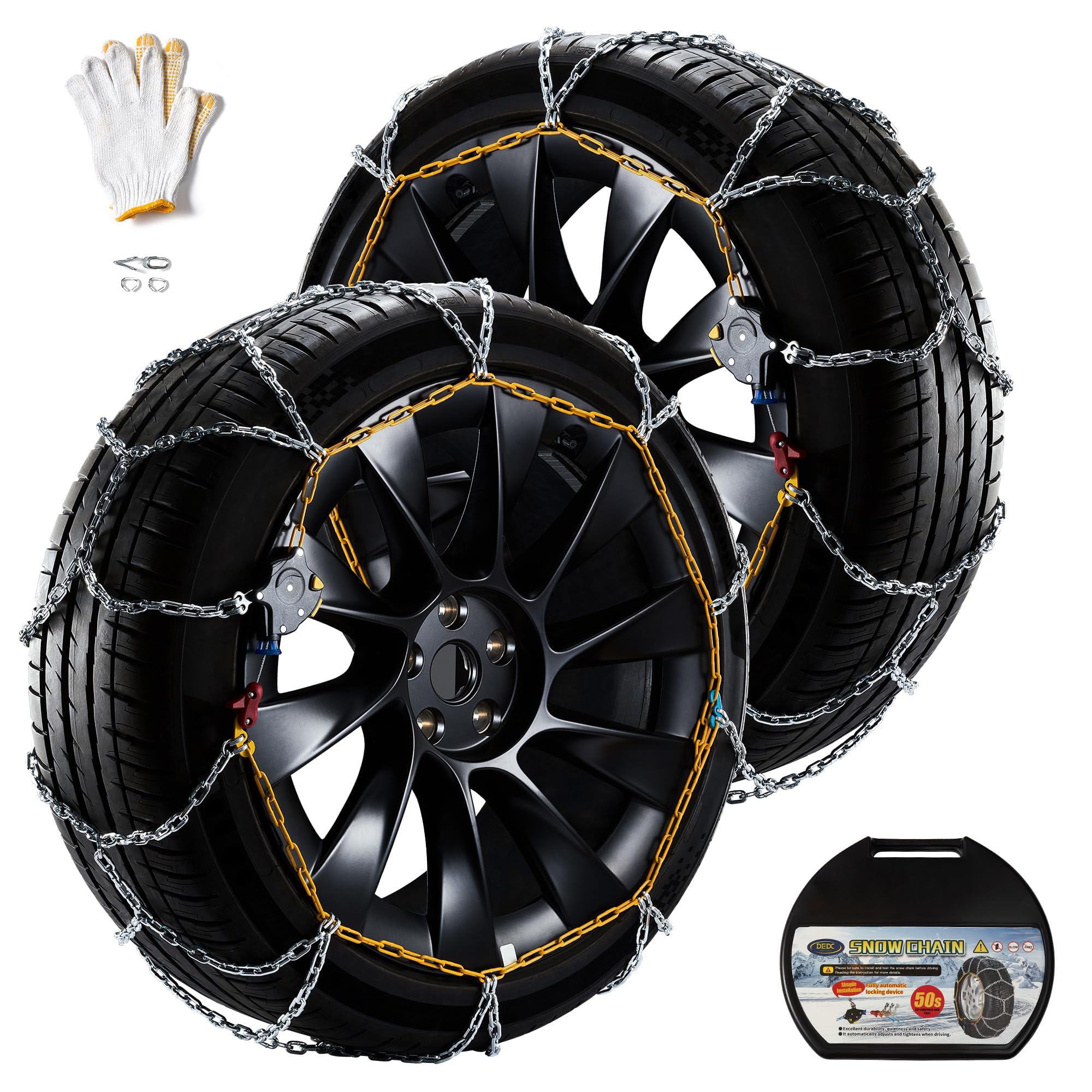 DEDC Snow Tire Chains for Car, SUV and Light Truck, Auto-trac Tire ...