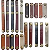 Amazon.com: Bememo 20 Pieces Leather Cable Straps Cable Organizer Cord ...