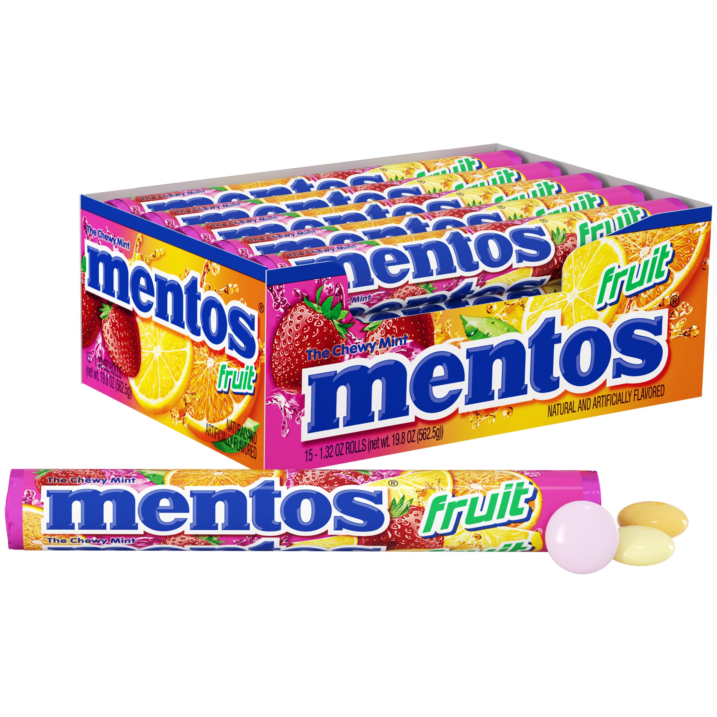 Mua Mentos Candy, Mint Chewy Candy Roll, Fruit, Non-Melting, Holiday ...