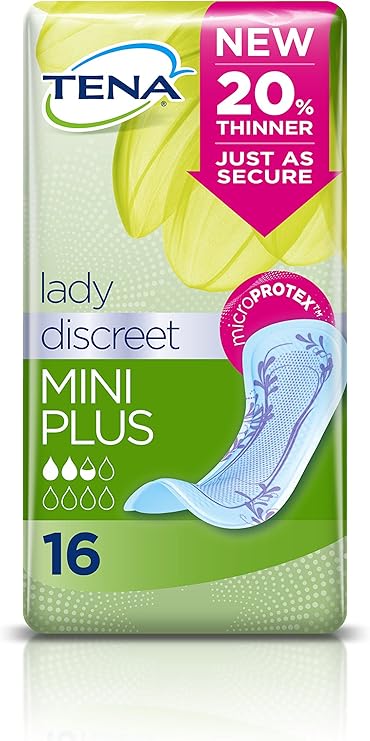 Tena Lady Discreet Mini Plus - 16 incontinence pads: Amazon.co.uk ...
