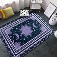 Amazon.com: Jiospet Celestial Rug for Bedroom - Moon Phase Area Rug Sun ...