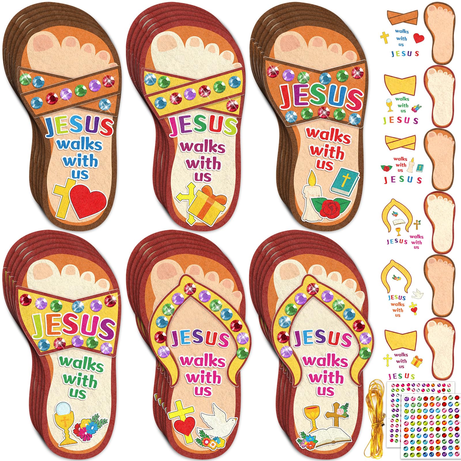 Mua 28 Sets Religious Sunday School Felt Crafts for Kids Easter DIY ...