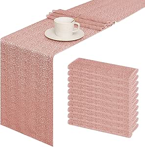Amazon.com: Sugargirl Rose Gold Sequin Table Runner Glitter Table Runners for Party, Wedding ...
