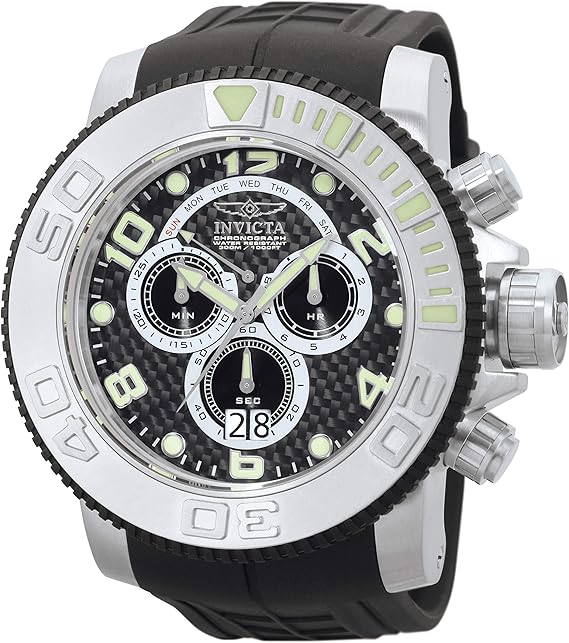 Invicta Men's 0412 Pro Diver Collection Sea Hunter Chronograph Black ...